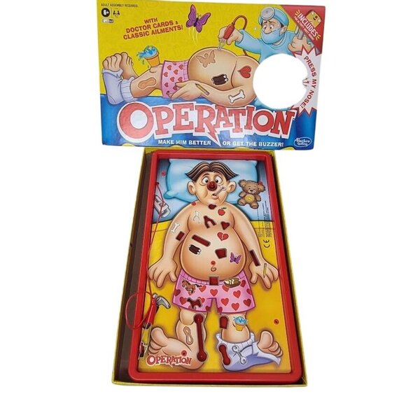 Hasbro | Games | 22 Operation Game Replacement Board W Tweezers And Box ...